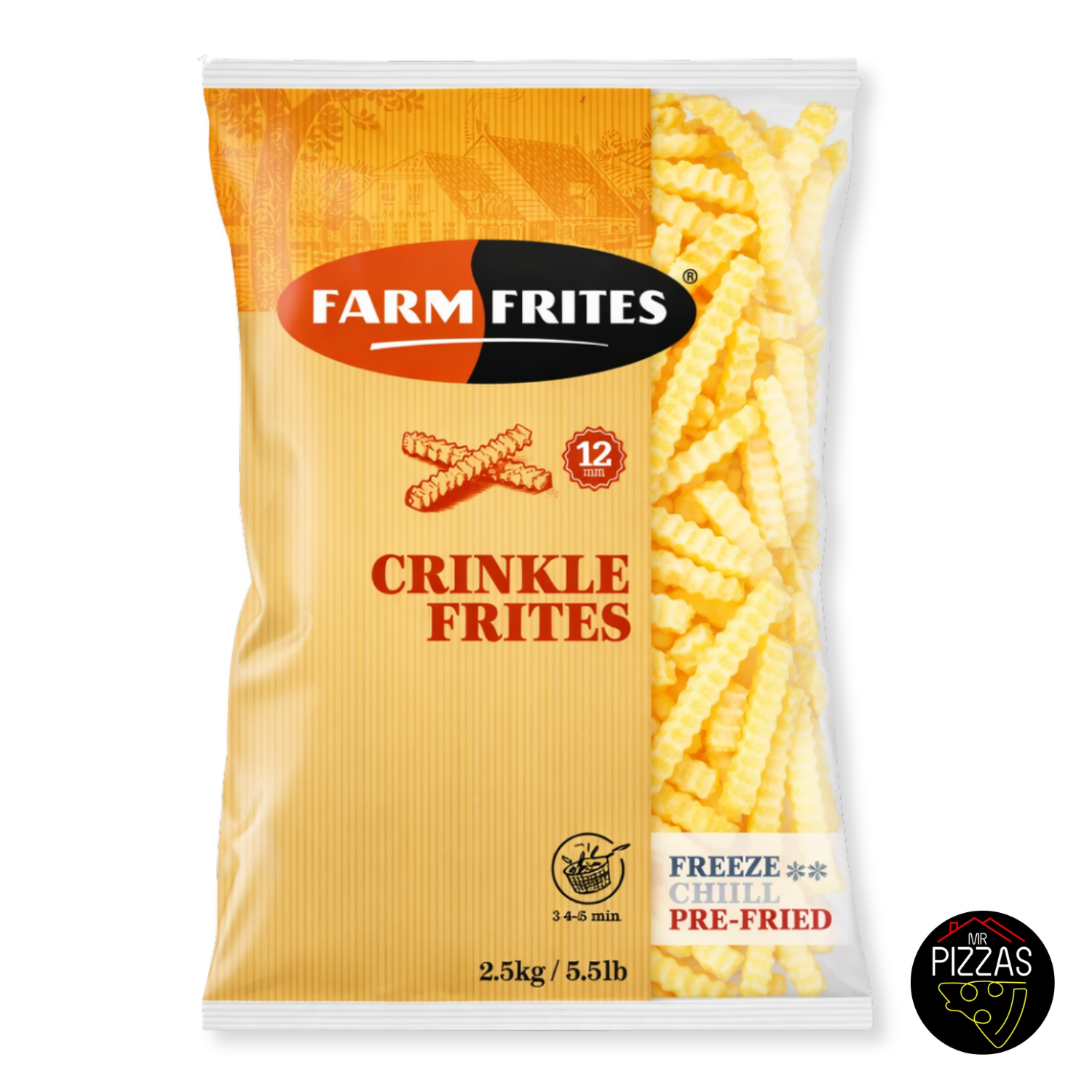 Caja Papas Prefritas Crinkle 12.5 kg – Nordic Bite spa