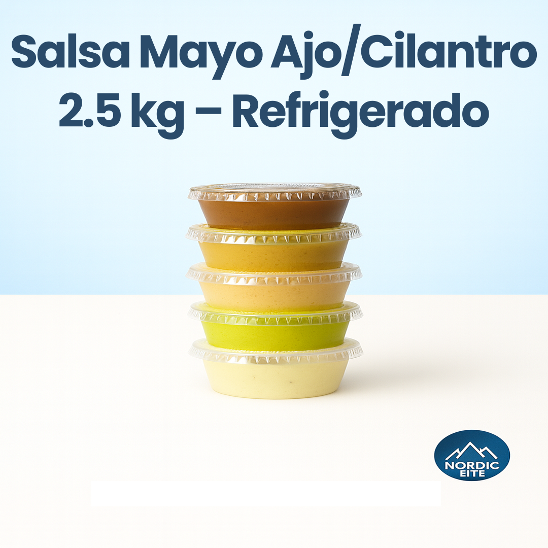 Salsa Mayo Ajo/Cilantro 2.5 kg – Refrigerado | Aderezo Cremoso – Nordic ...